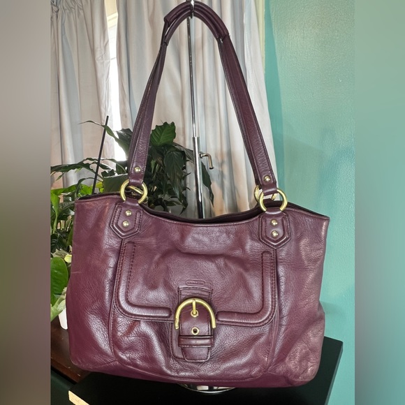 Coach | Bags | Plum Coach Leather Purse With A Wallet | Poshmark